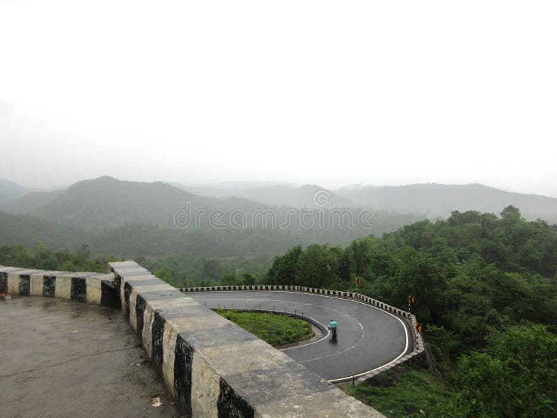 Landscape of Circular Curved Road Path during Rain in Ranchi City Stock ...