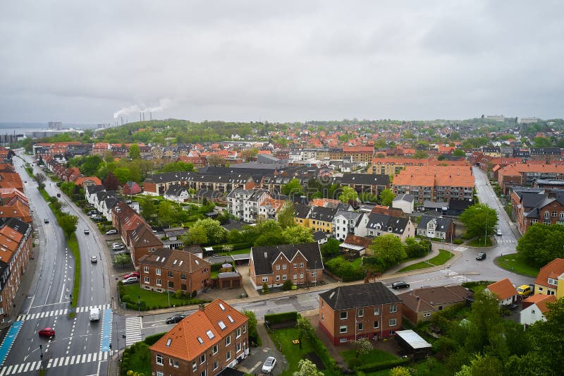 Landscape of the City in Aalborg Stock Image - Image of aalborg ...