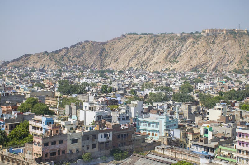 Landscape of the City of Jaipur in India the Top View Stock Photo ...