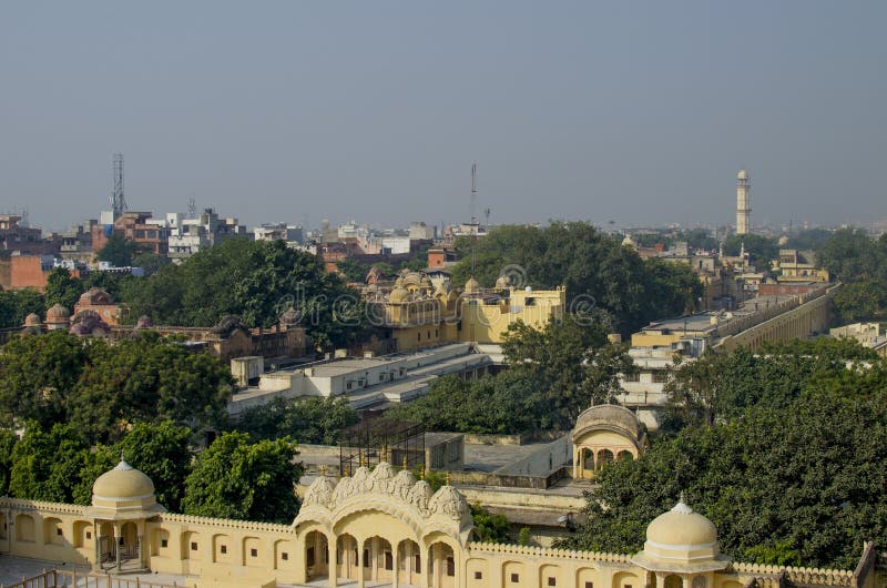 Landscape the City of Jaipur in India the Top View Stock Photo - Image ...