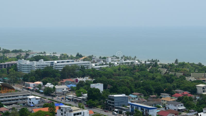 Landscape of City with Tower and Housing, Natural View Stock Photo ...