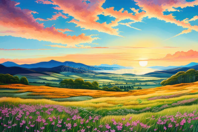 Landscape a Clear Day Environmental Concept. Generative Ai Stock ...