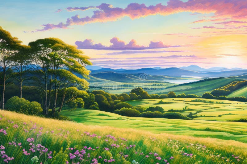 Landscape a Clear Day Environmental Concept. Generative Ai Stock ...