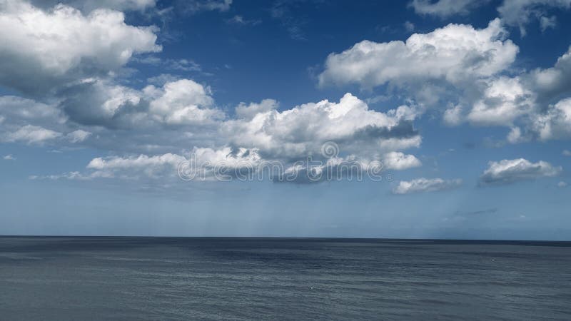 View of a Clouds and Ocean during Rainy Climate Stock Photo - Image of ...
