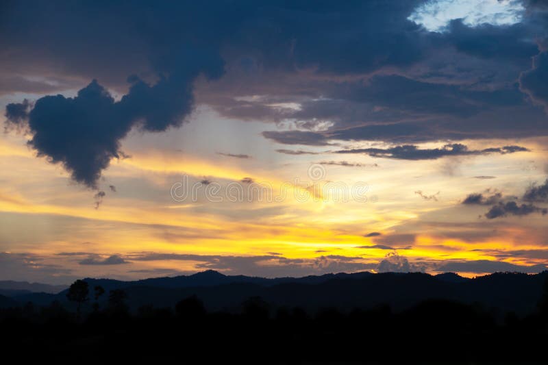 Sunset sky nature scene stock image. Image of beauty - 122865415