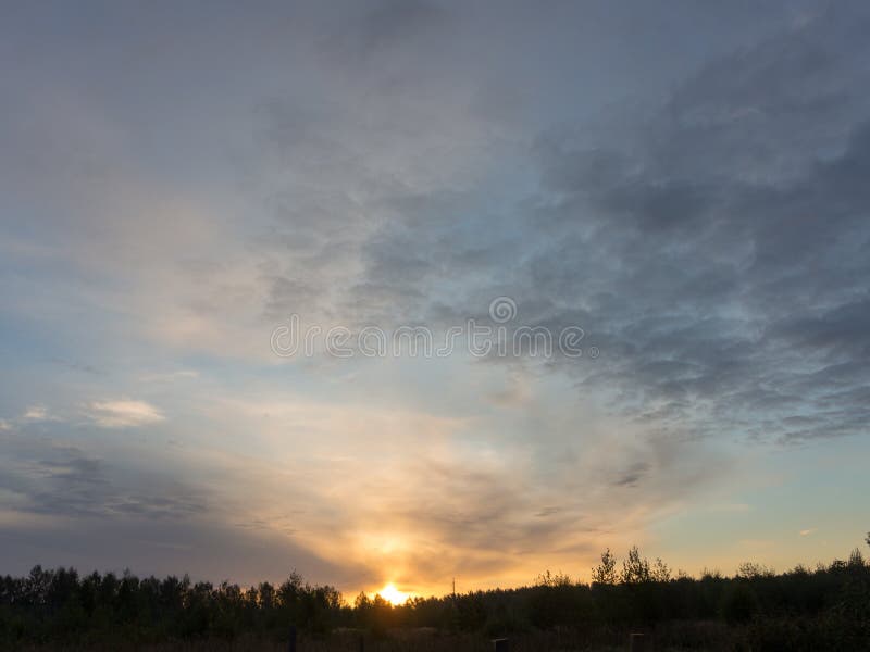 Landscape with Clouds in Summer Stock Image - Image of summer, green ...