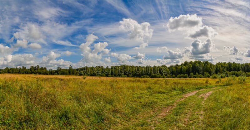 Landscape with Clouds in the Summer Sky. the Last Days of August Stock ...
