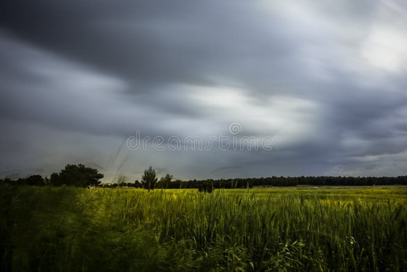Landscape stock photo. Image of field, plain, clouds - 47702244