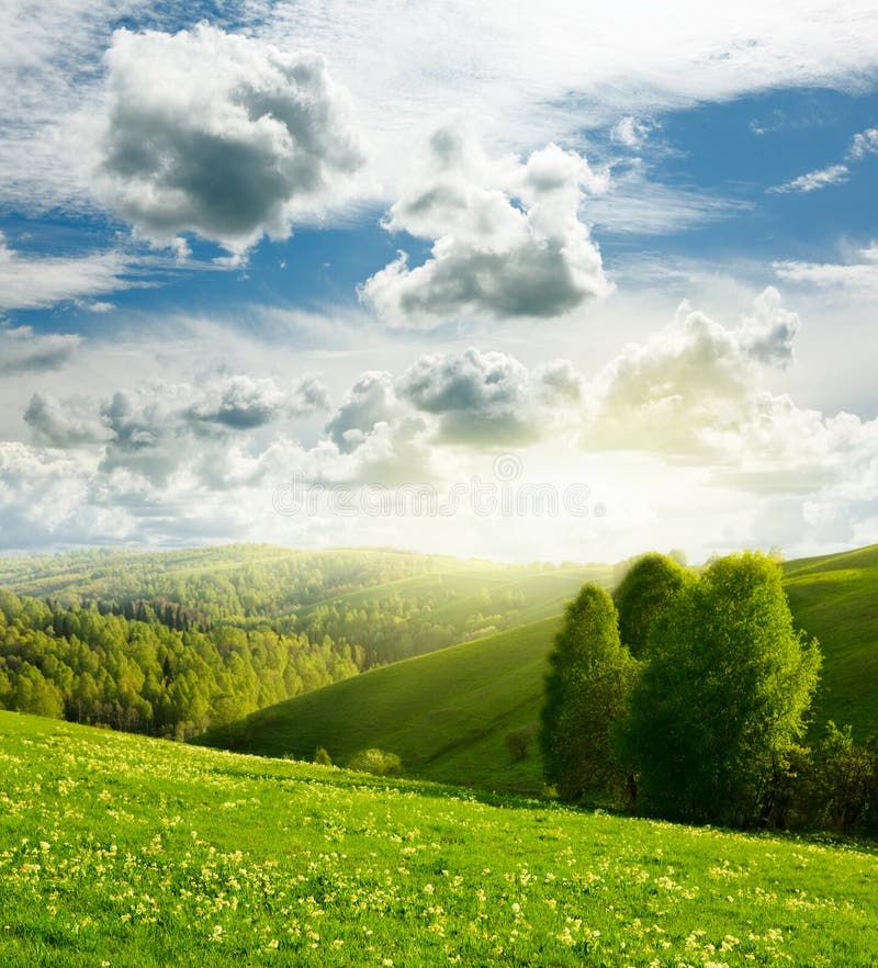 Landscape and cloudy sky stock photo. Image of country - 10317746