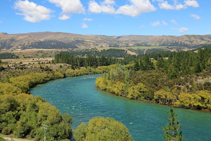 Landscape with Clutha River Stock Image - Image of natural, outdoors ...