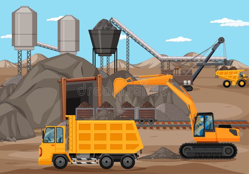 Mining Landscape Design Stock Illustrations – 728 Mining Landscape ...