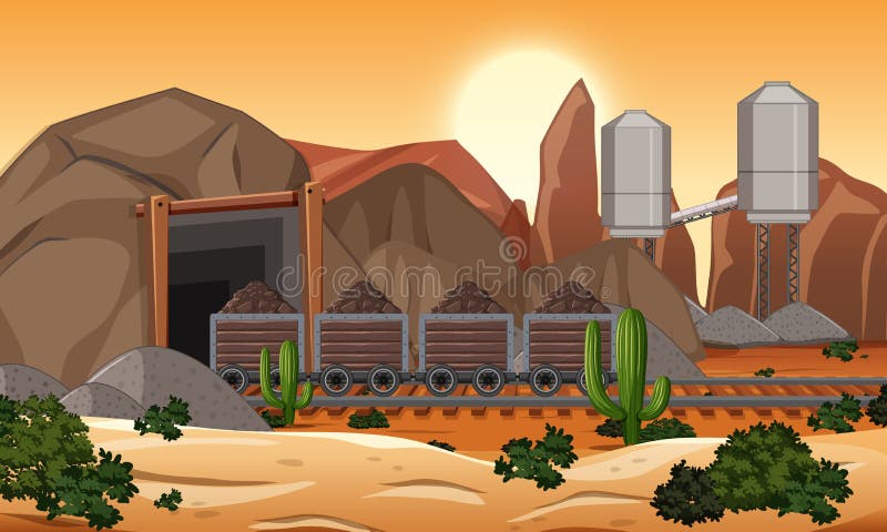 Mining Landscape Design Stock Illustrations – 728 Mining Landscape ...