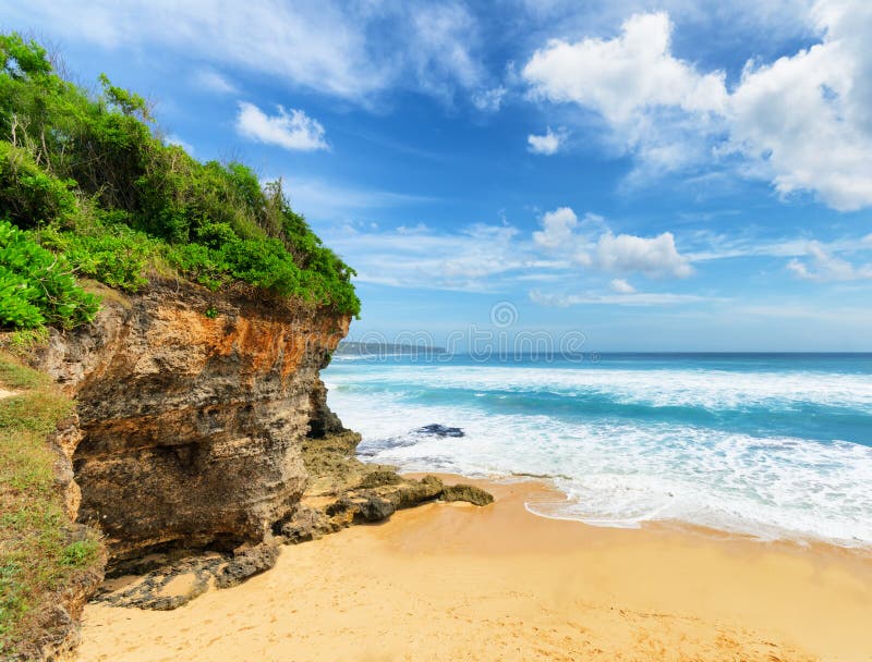 Coast of Bali Island, Indonesia Stock Photo - Image of liquid, park ...