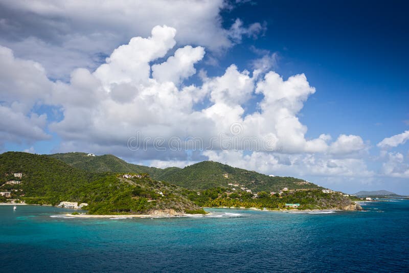 Landscape of the Coastline of the British Virgin Islands Stock Photo ...