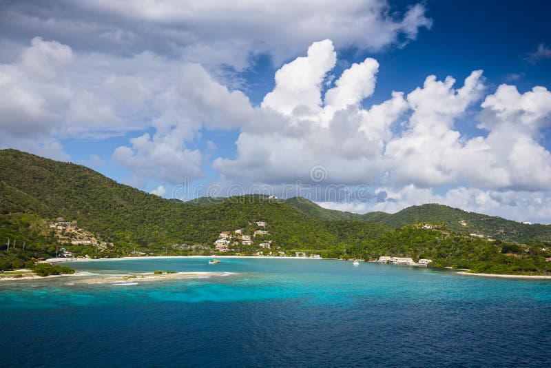 Landscape of the Coastline of the British Virgin Islands Stock Image ...