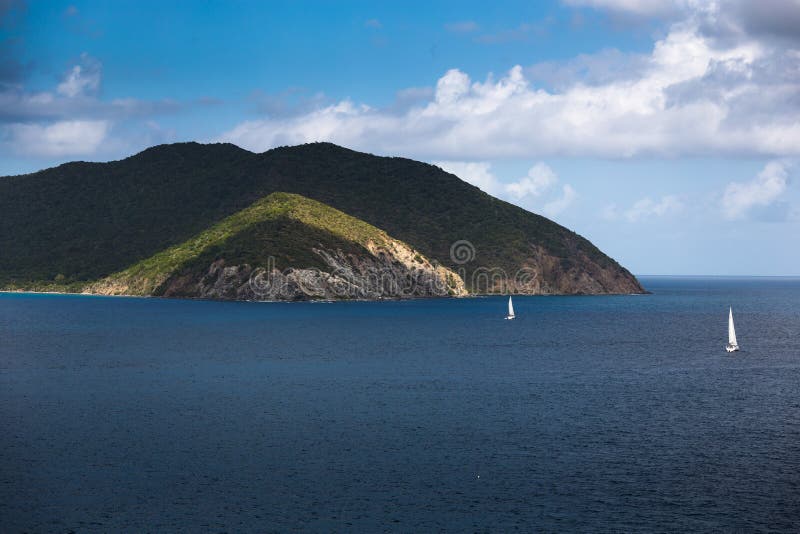 Landscape of the Coastline of the British Virgin Islands Stock Image ...