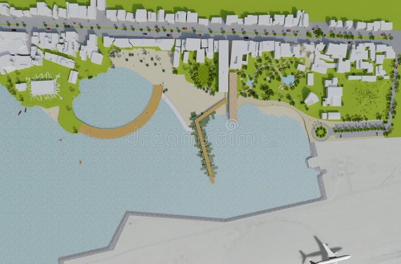 Landscape concept design stock illustration. Illustration of architect ...