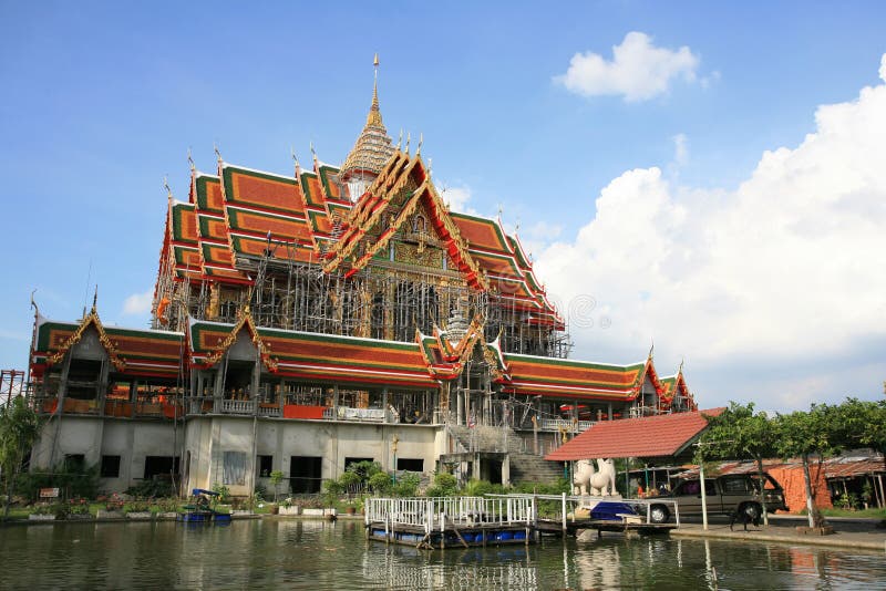 Landscape of Constructed Huge Temple Architecture Stock Photo - Image ...