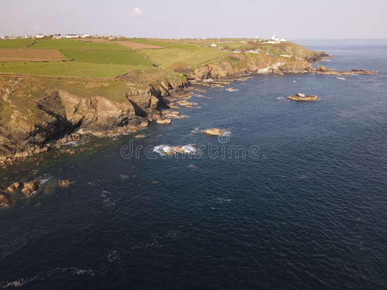 Landscape of the Cornwall Rocky Coast in the Daylight Stock Image ...