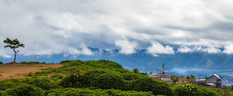 Landscape of a Cross Statue Stock Photo - Image of place, lamka: 111994752