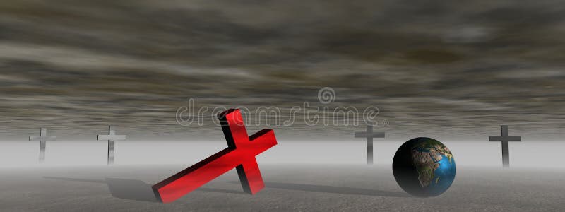 Cross and World stock illustration. Illustration of gospel - 1097541