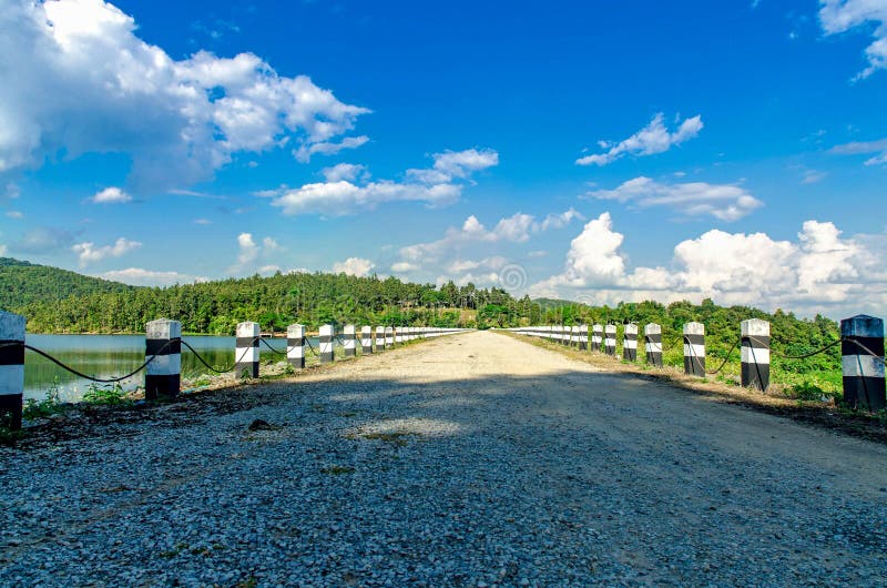 Landscape of the Dam and Lake on the Mountain with Tree and Forest and ...