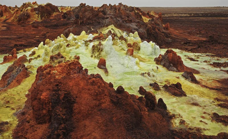 Landscape of the Danakil Depression, Azar Region, Ethiopia Stock Photo ...