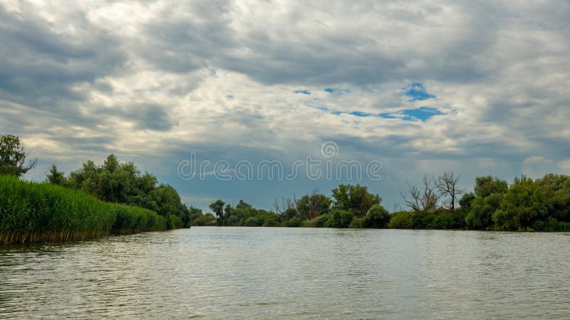 Landscape of the Danube Delta in Romania Stock Image - Image of scenery ...