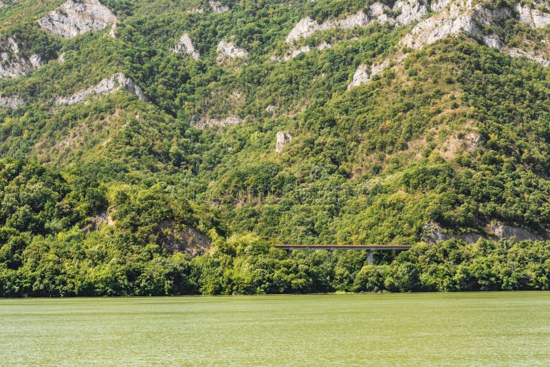 A Landscape of Danube River, with Forest and Rocks Stock Photo - Image ...