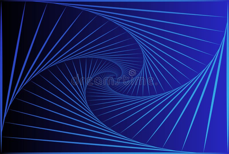Landscape Dark Blue Spiral Object Illusion Background Vector Stock ...