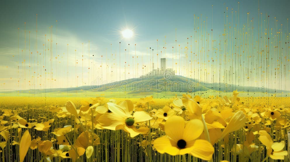 Landscape data yellow stock illustration. Illustration of yellow ...