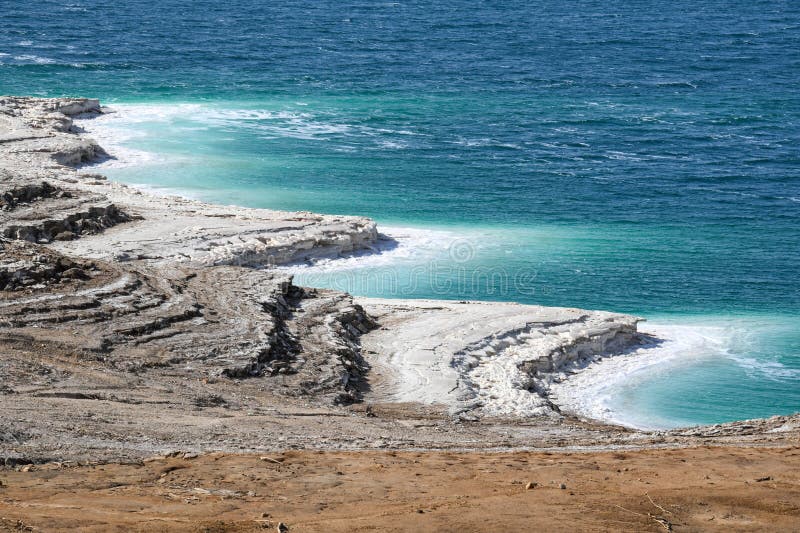 Landscape at the Dead Sea in Jordan Stock Photo - Image of coast ...