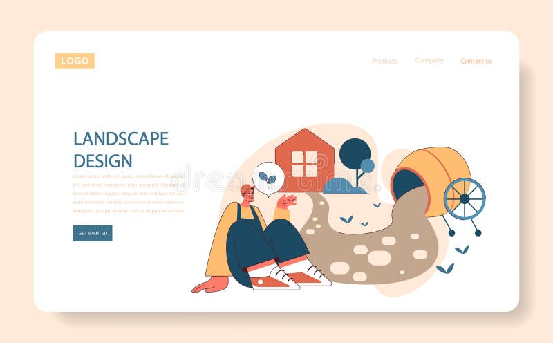 Landscape Design Concept. Creative Landscape Stock Vector ...