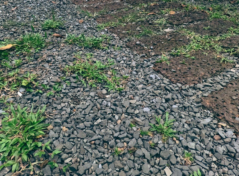 Landscape Design Rock Ground Cover Stock Image - Image of gravel ...