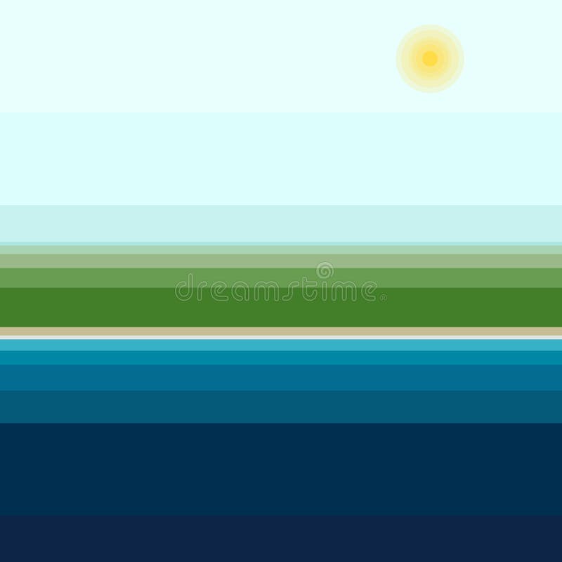 Landscape Design in the Style of the Material. Linear Landscape Stock ...