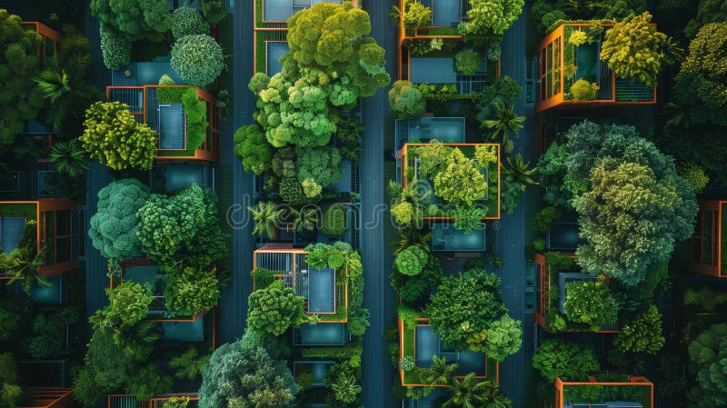 The Landscape is Designed in a Green Ecological Style. Green Thicket ...