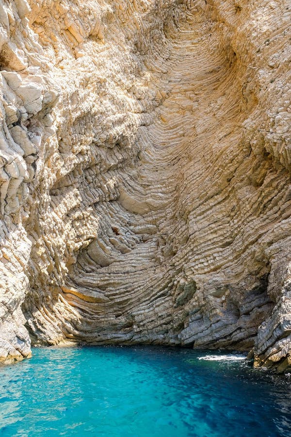 Landscape Detail of Paleokastritsa Ocean Cliffs, Corfu Stock Photo ...