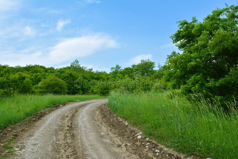 Landscape, dirt road stock image. Image of field, landscape - 54583737