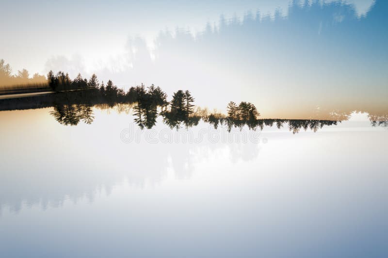 Landscape double exposure stock photo. Image of dreamscape - 67283124