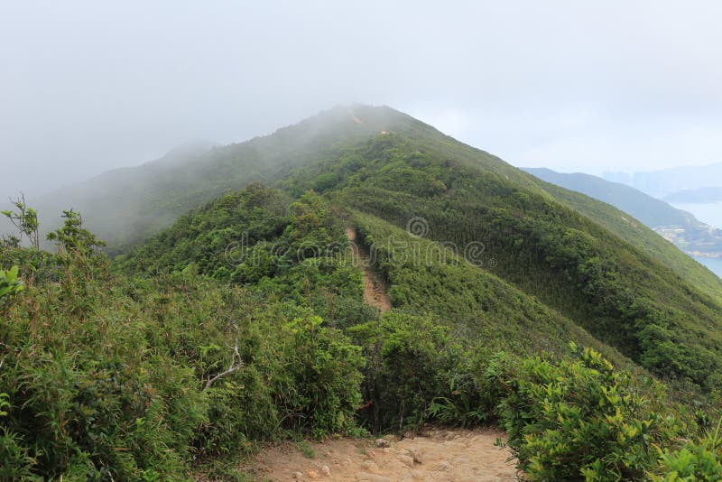 Landscape of Dragon`s Back Mountain Trail in Hongkong Stock Image ...