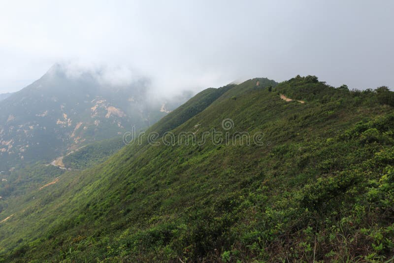 Landscape of Dragon`s Back Mountain Trail in Hongkong Stock Photo ...