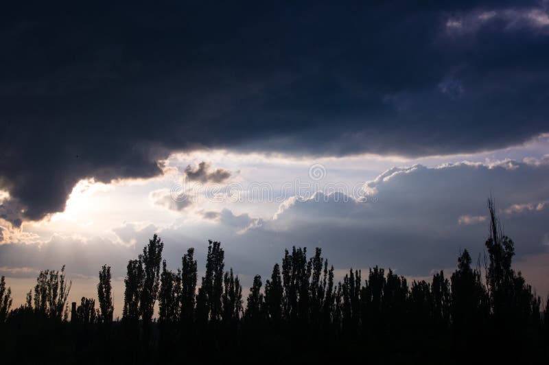 Landscape with Dramatic Light Stock Image - Image of blue, summer ...