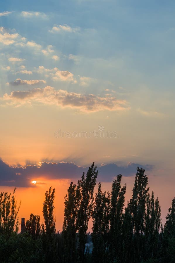 Landscape with Dramatic Light Stock Image - Image of ecology ...