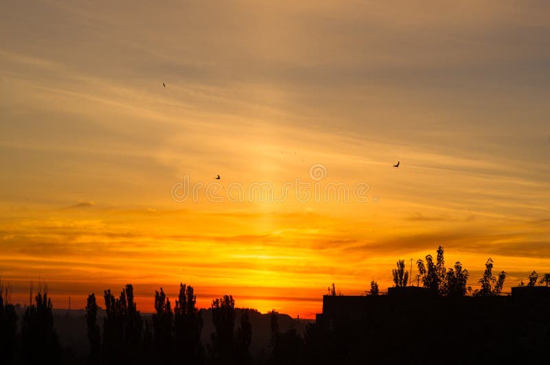 Landscape with Dramatic Light Stock Photo - Image of plain, dusk: 108351816