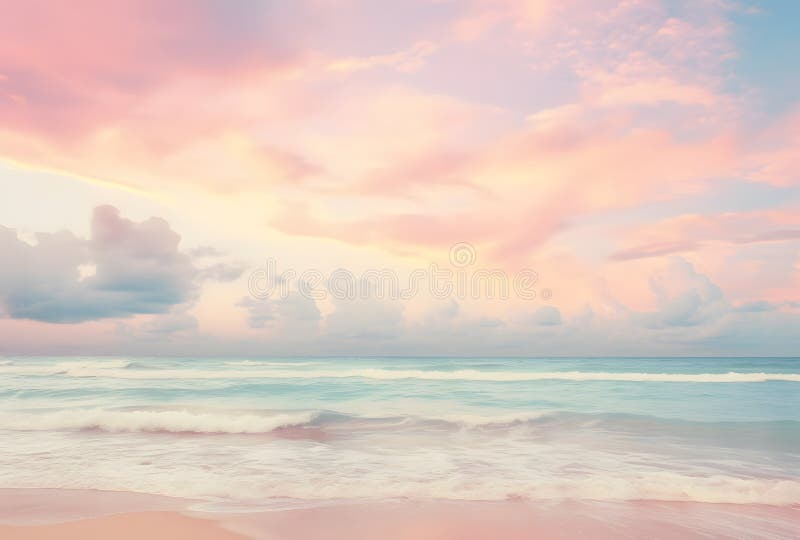 Landscape Dreams: Coastal Sunset with Multiple Filter Effects Stock ...