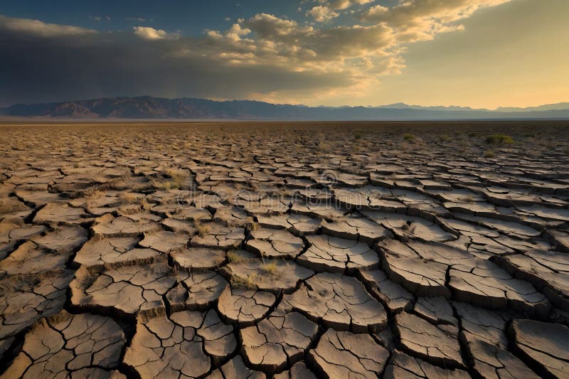 A Landscape of a Drought Land Stock Image - Image of heat, texture ...