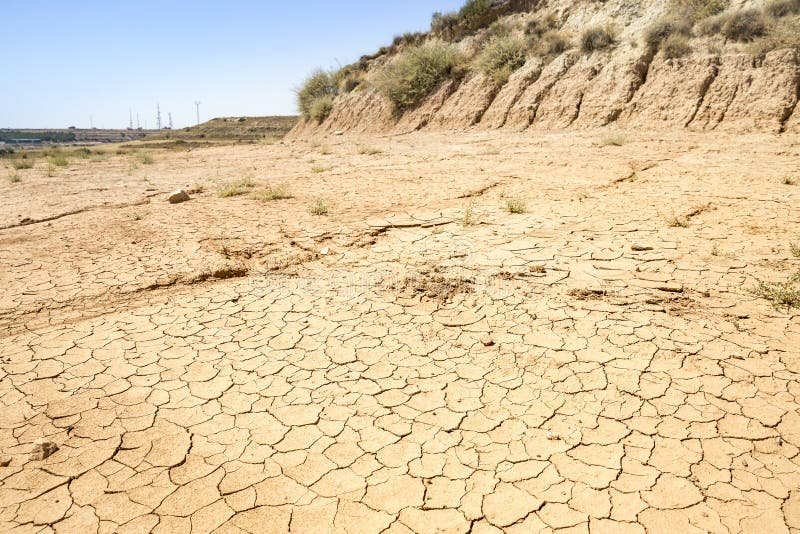 Landscape of a Dry Land on a Summer Day Stock Image - Image of ...
