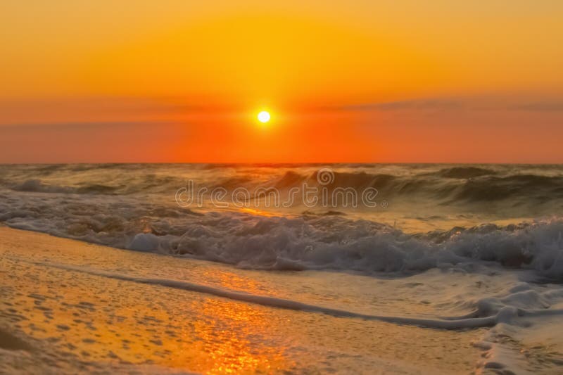 Landscape of Early Morning Sunrise Over the Sea . Horizontal Image ...