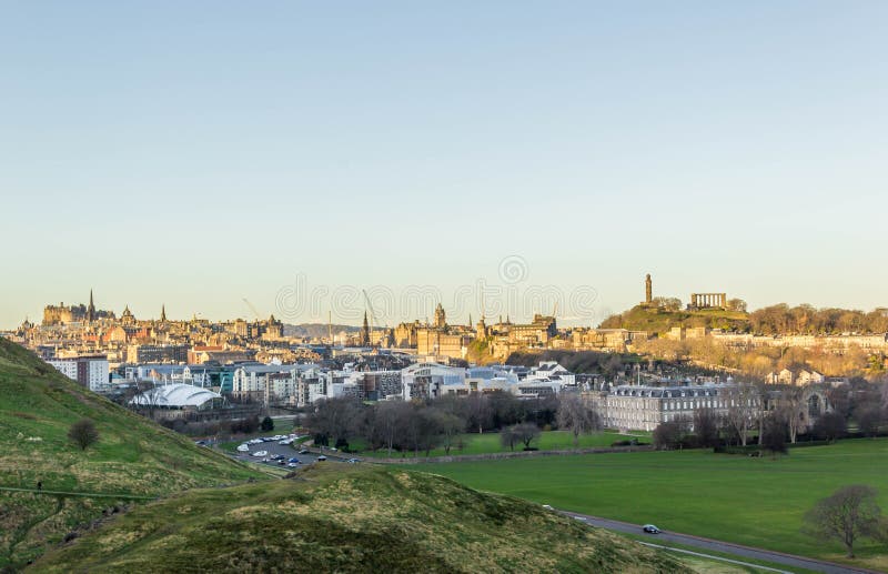 Landscape of Edinburgh stock photo. Image of history - 113897688