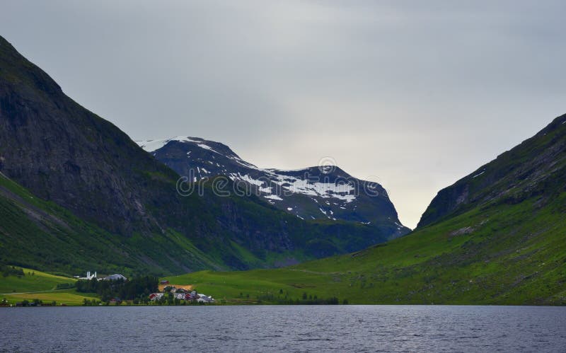 Landscape of Eidsdal and Eidsvatnet Lake Norway Stock Image - Image of ...